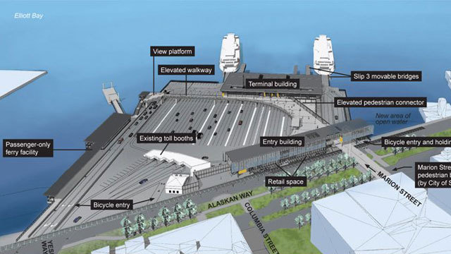 Traffic into Seattle’s Colman Dock changing as part of replacement ...